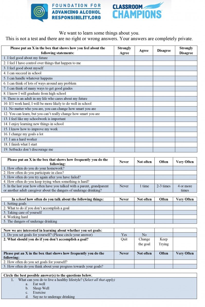 Student Survey Ask Listen Learn